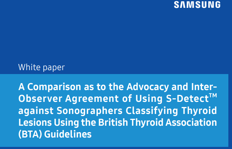 Thyroid Ultrasound for Nodule Classification with S-Detect™